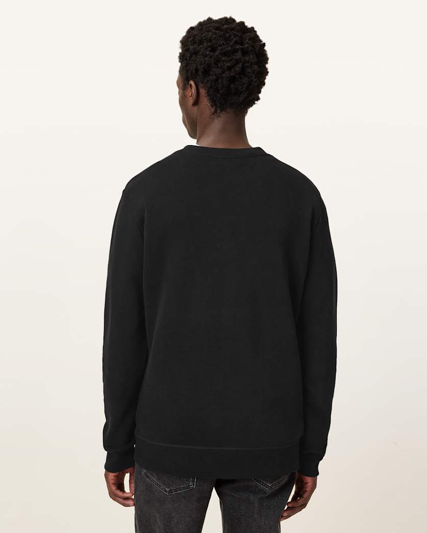 Raven Crew Neck Ramskull Sweatshirt Black | ALLSAINTS